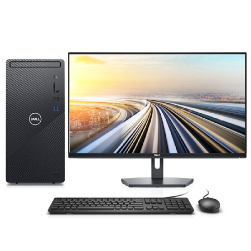 戴尔(DELL)灵越3880高性能办公台式电脑整机(十代i5-10400F 8G 512GSSD 2G独显 三年服务)27英寸